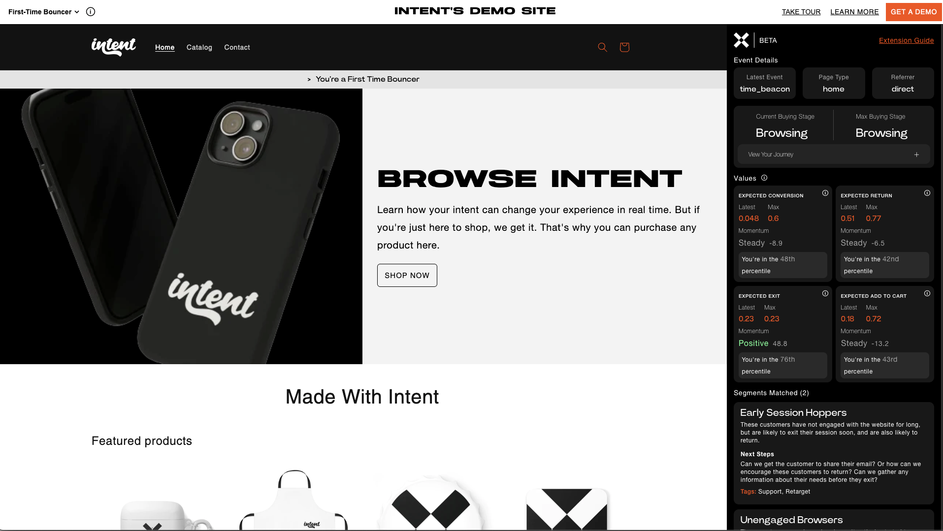 Merch With Intent | Intent Tracking & Store Experience Demo